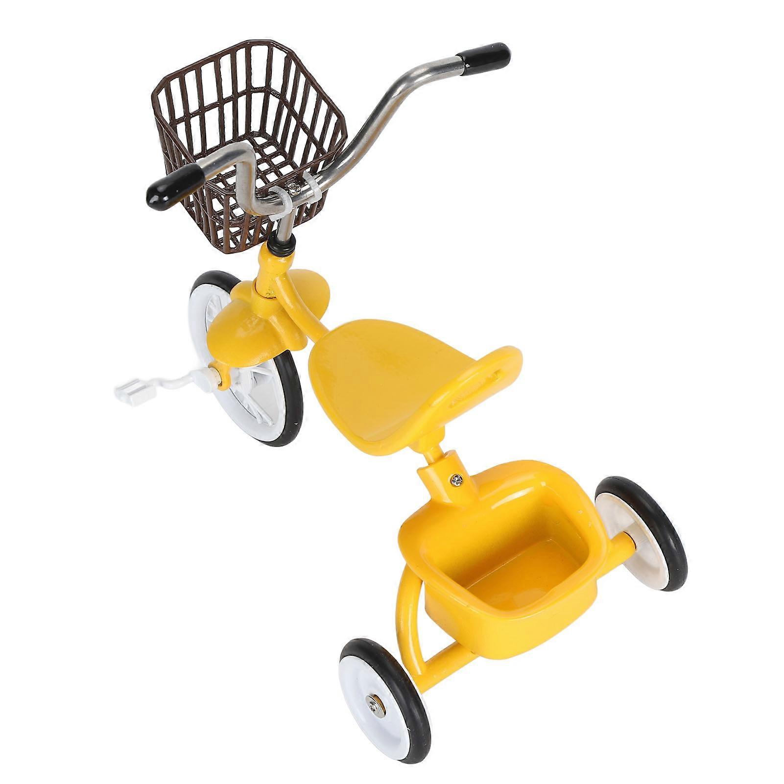 Metal Tricycle Model Three Wheeled Bike Model Decorative Miniature ...