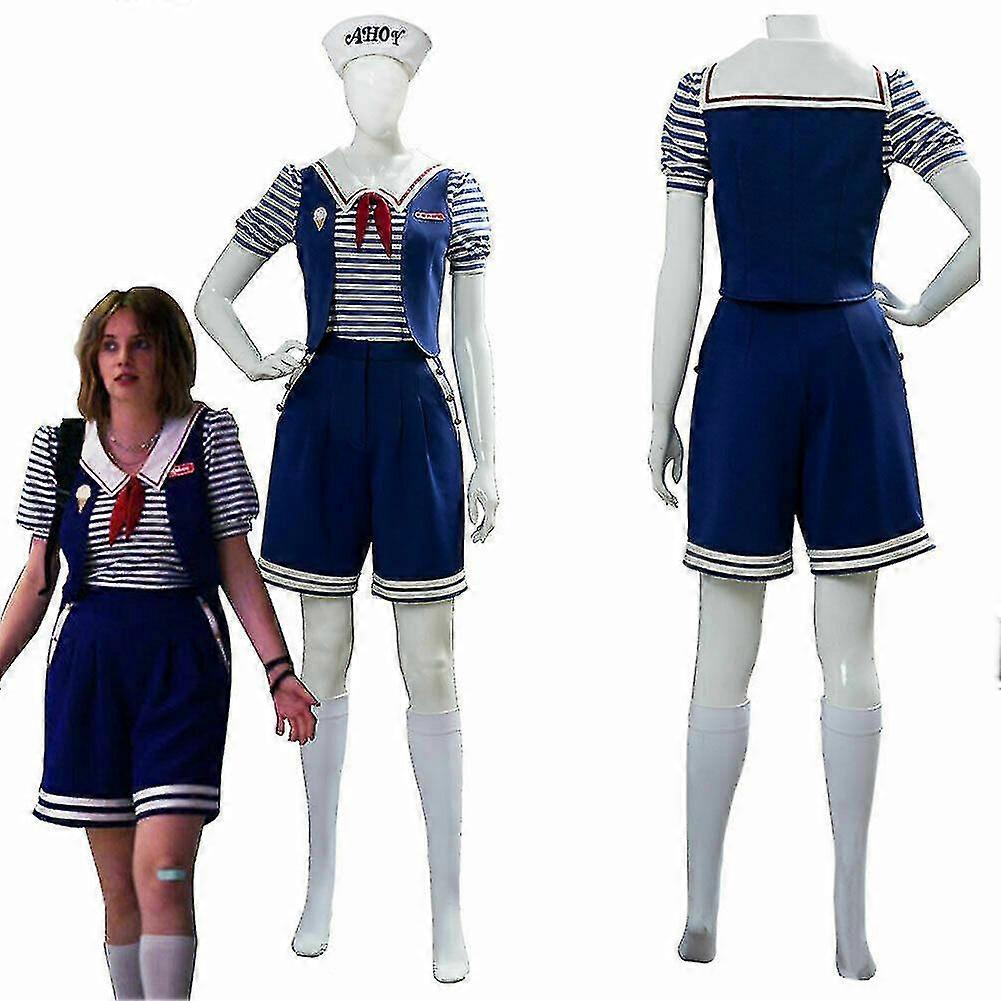 Stranger Things Robin Scoops Ahoy Cosplay Halloween Costume Uniform ...