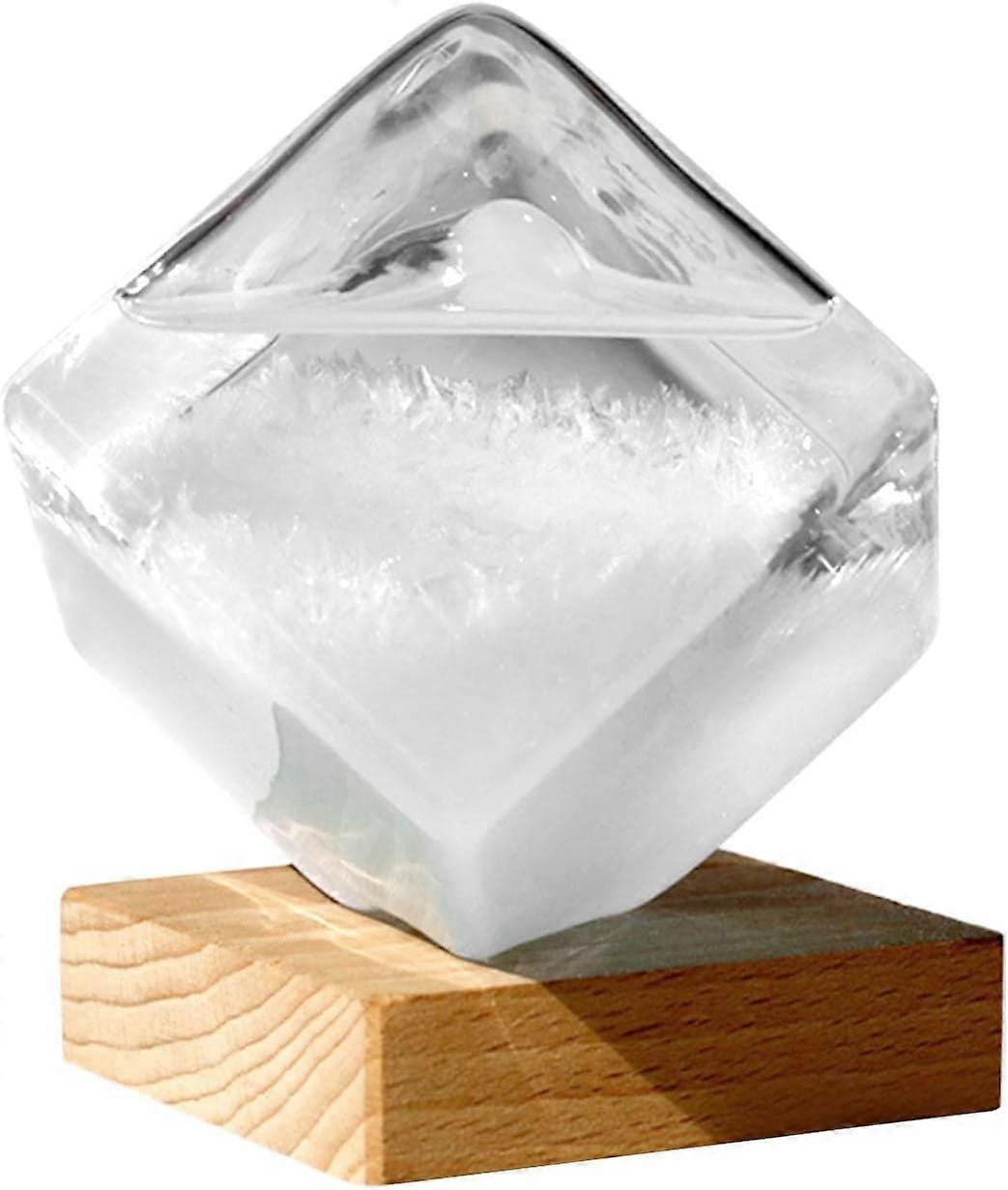 Lamptti Storm Glass Weather Predictor Cube Glass Weather Station ...