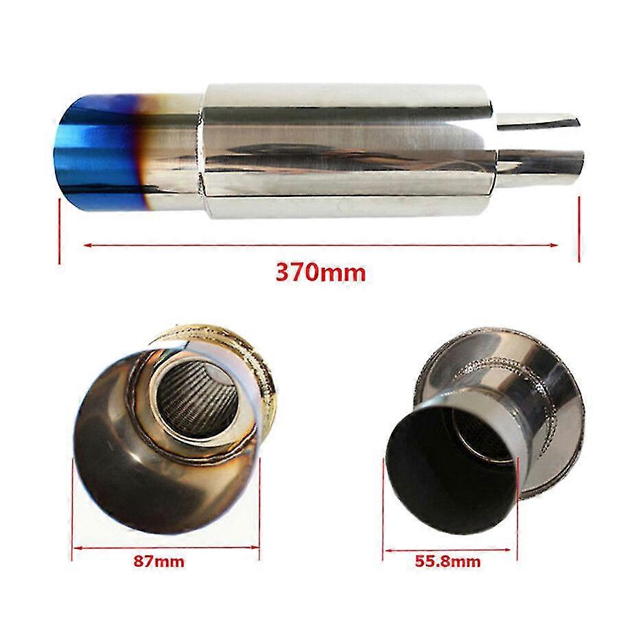 Car Universal Stainless Steel Rear Exhaust Pipe Square Muffler Tail ...