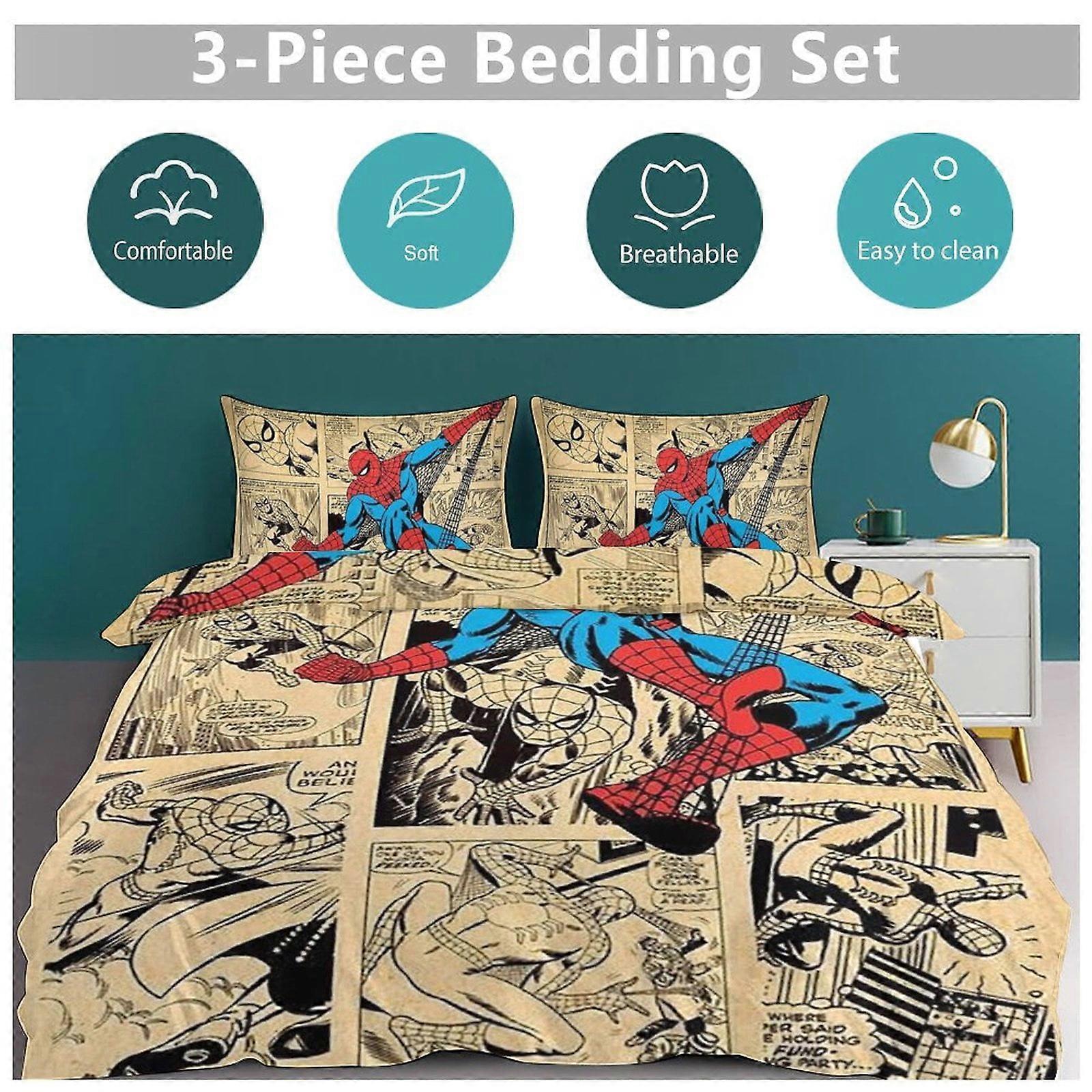 Kt67 Spiderman Bedding Sets for Kids Men Women Twin Size Comforter Set ...