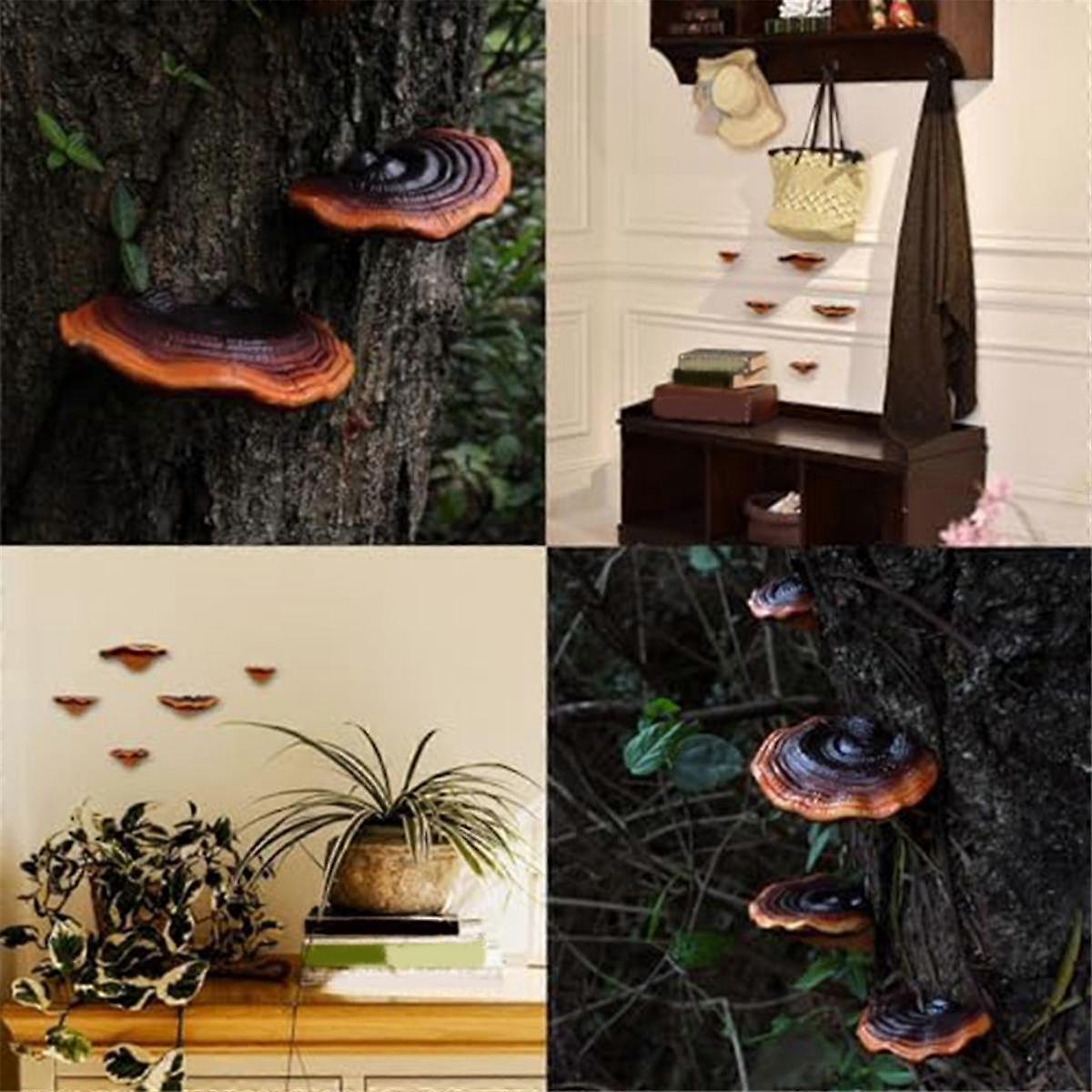 Set of 5 Mushroom Shelf Wall Decor Small Wall Shelf for Bedroom Resin ...