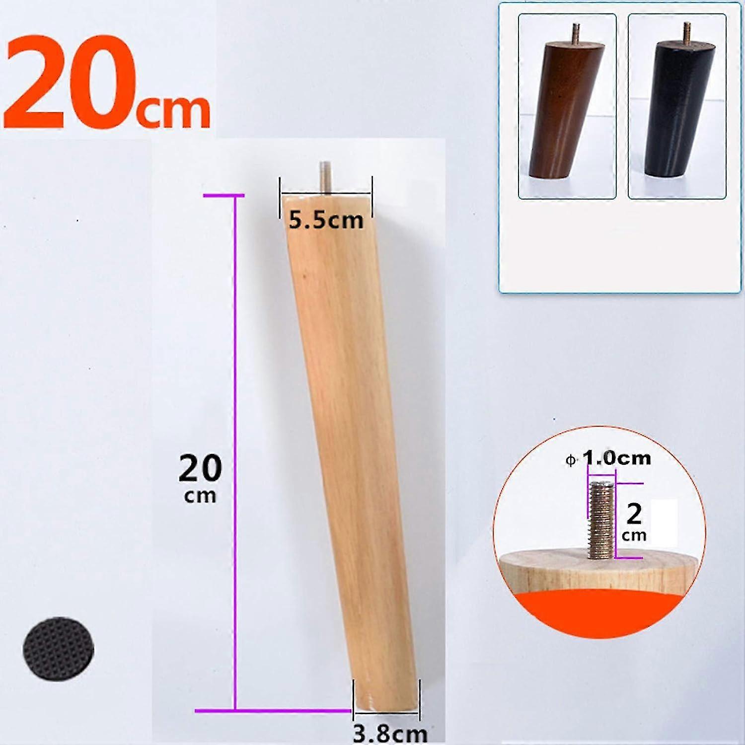 Wooden Furniture Legs4 Pack Solid Wood Furniture Legs Spindle M10 ...