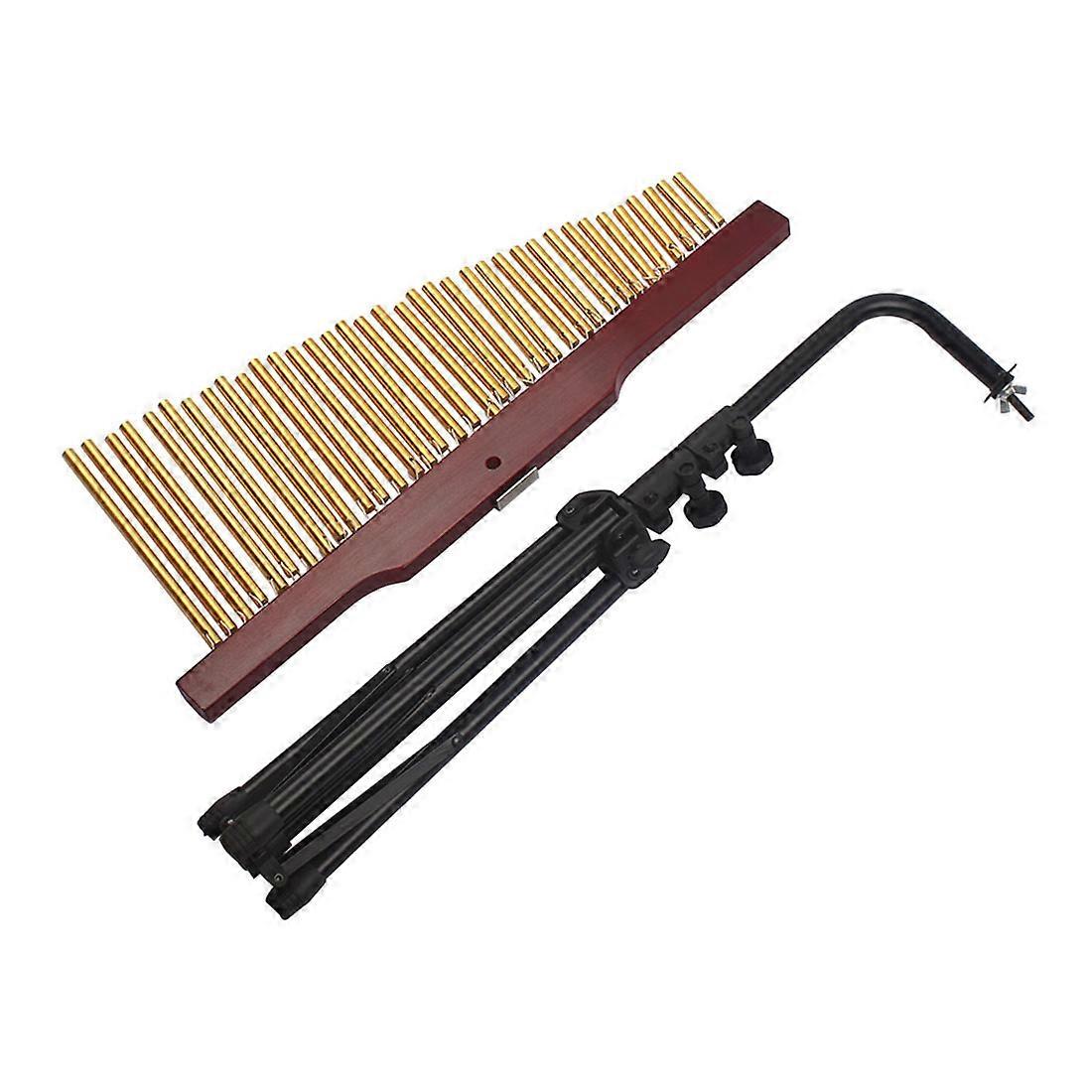 36 Tone Wind Chimes Gold Table Standing Wooden Frame Wind Chime Playing ...