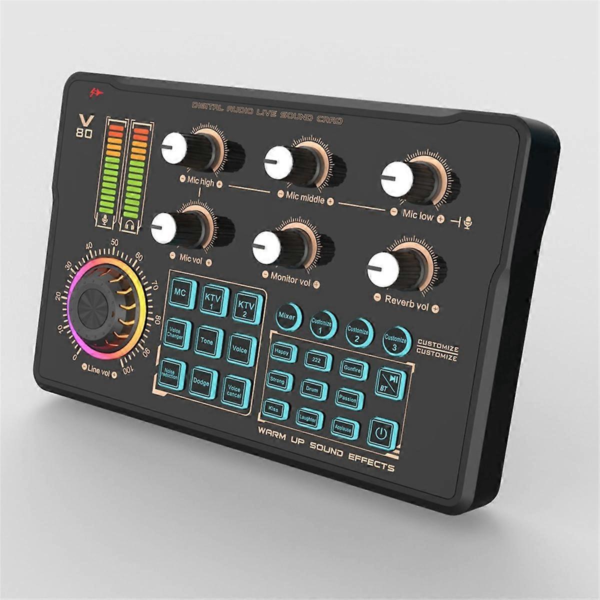 Professional Live Sound Card Mixer with DJ Effects Voice Changer, and ...