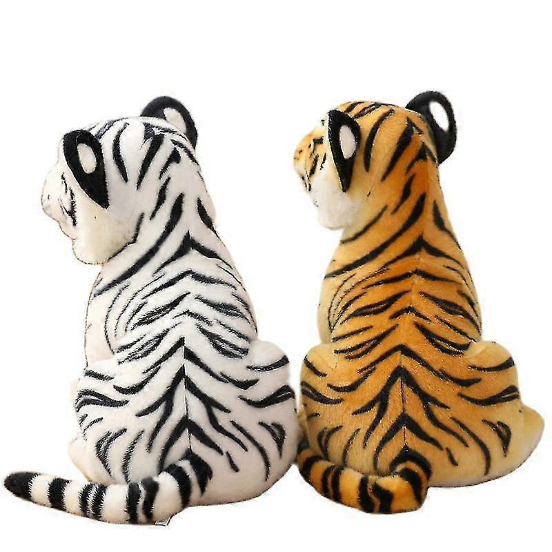 23-33cm Cute Lifelike Tiger Stuffed Animals White Tigers Plush Toy Real ...