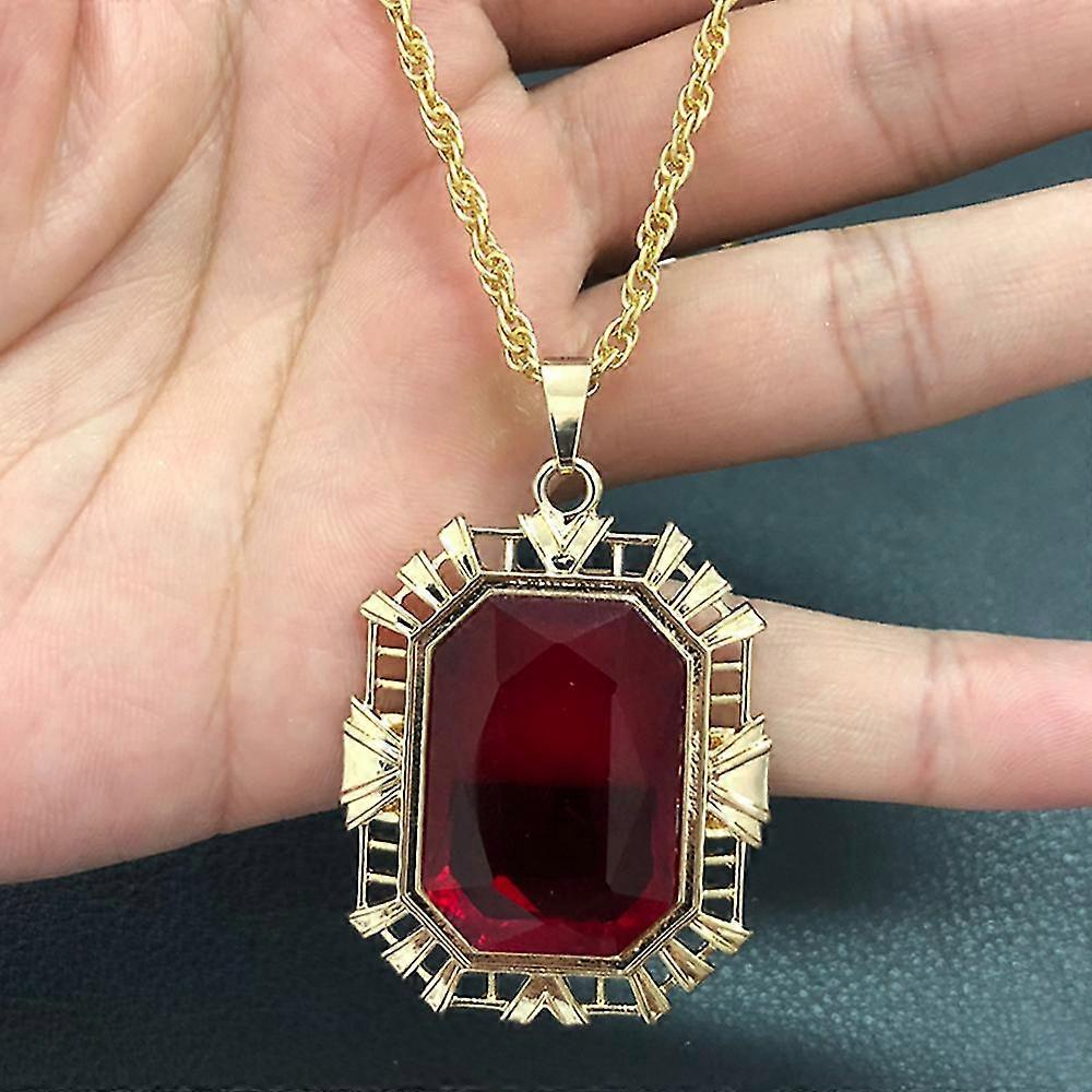 The Sandman Ruby Neckalce Cosplay King Of Dreams Morpheus Red Stone Pendant Vintage Jewelry ...