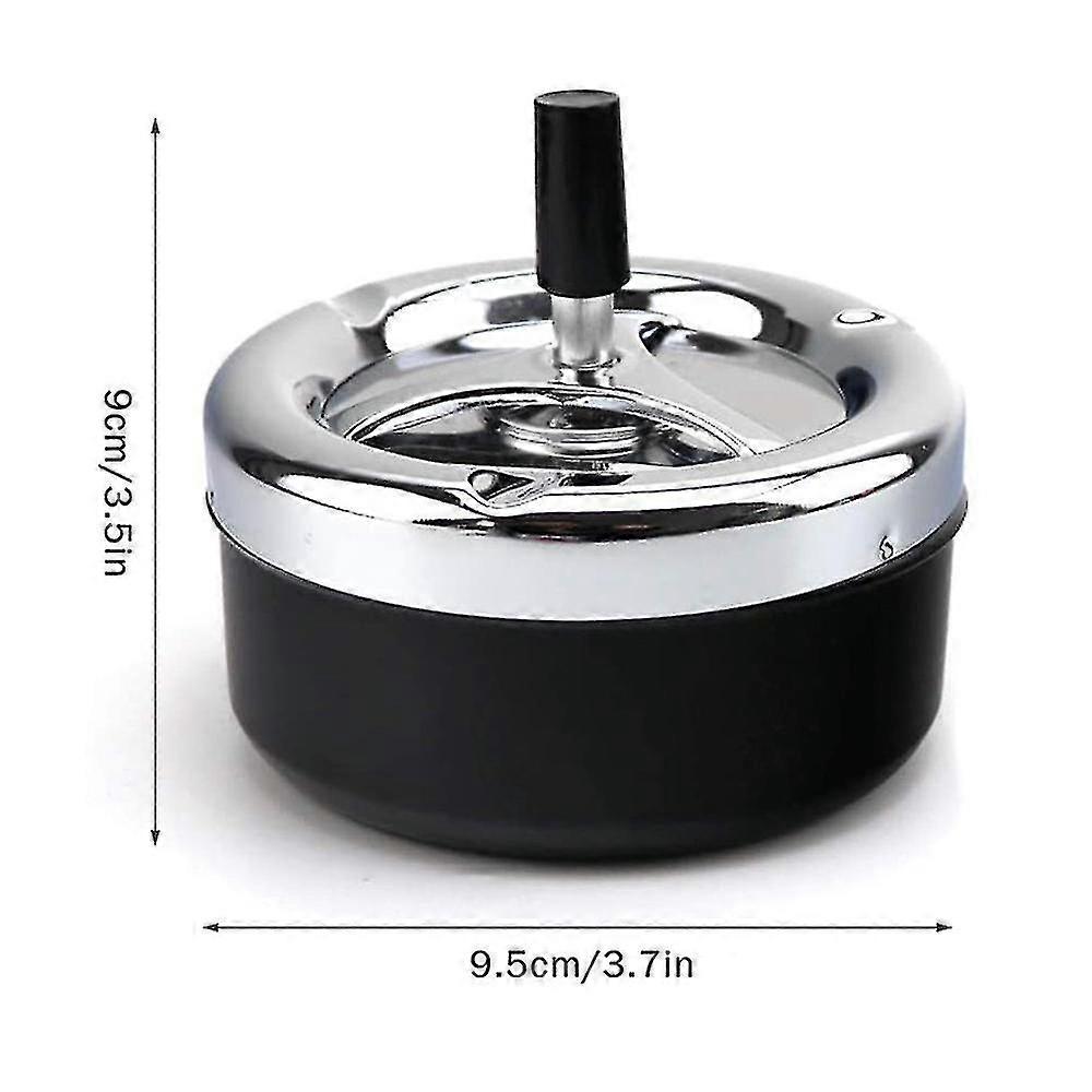 Automatic Cleaning Rotating Ashtray, Round Push Down Cigarette Ashtray ...