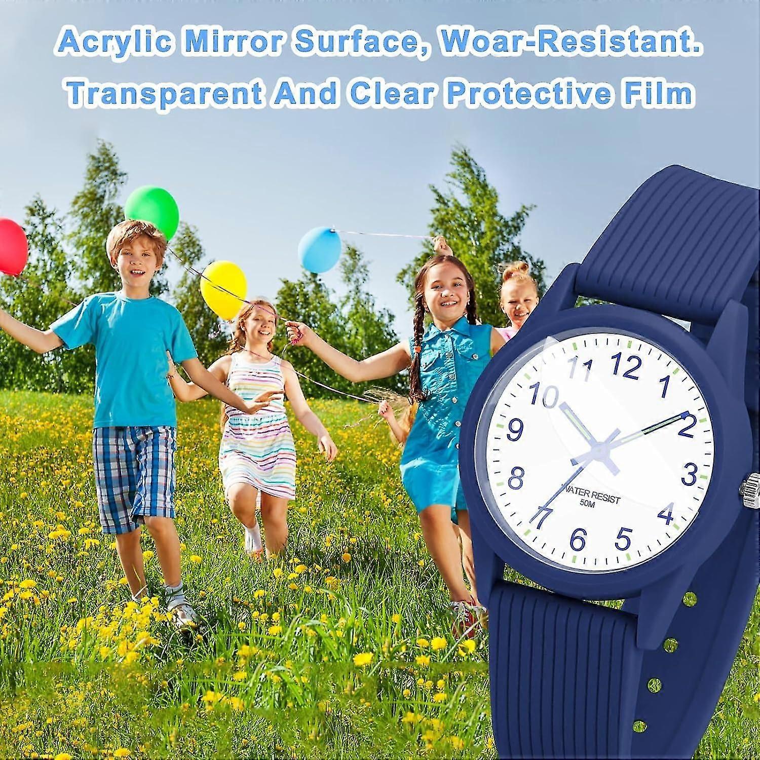 Kids Analog Watches for Girls Boys Kids Watches with Soft Band Learning ...