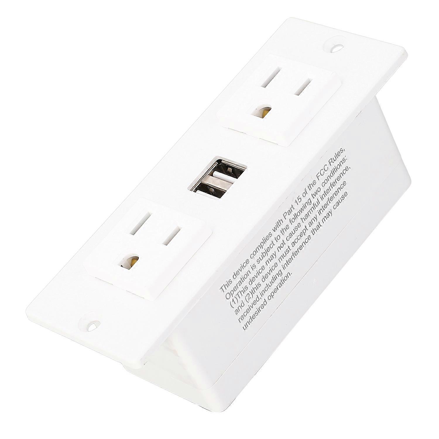 Recessed Power Strip with 2 AC Outlets and 2 USB Ports Furniture ...