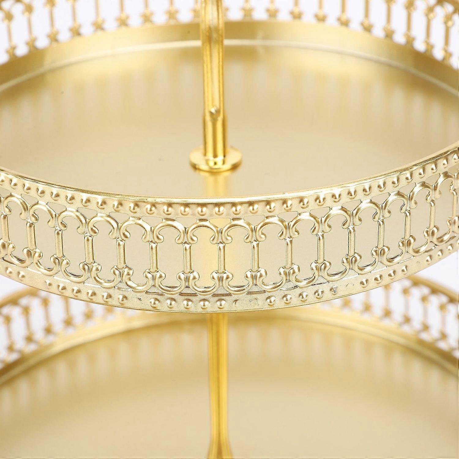 Tiered Tray Easy Assembly Metal Large Capacity 2 Tier Serving Stand for ...