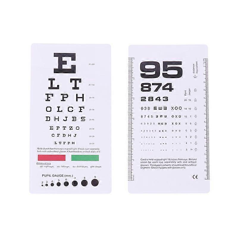 The List Standard Eye Test Chart Eyesight Testing Wall Visual Exam ...