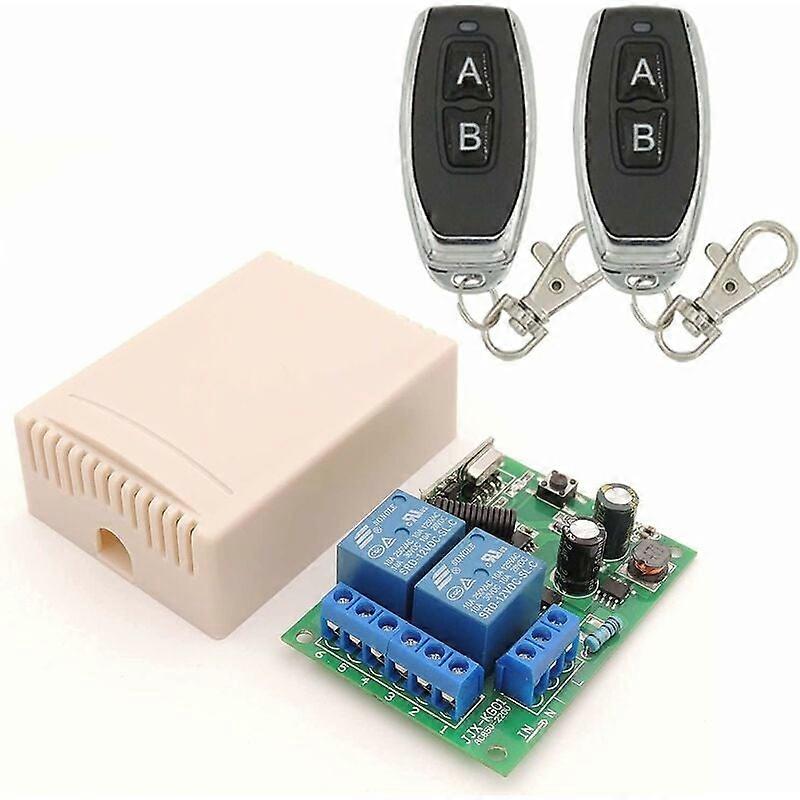 433Mhz RF Wireless Remote Switch, 2 Channel AC 110V/220V/230V/240V ...