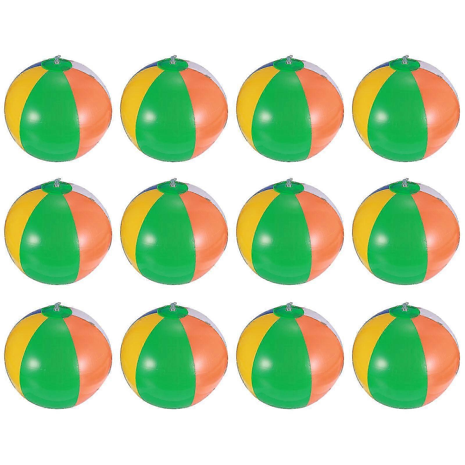 12 Pcs Inflatable Beach Balls Pool Balls Water Toy Summer Pool Toys For ...