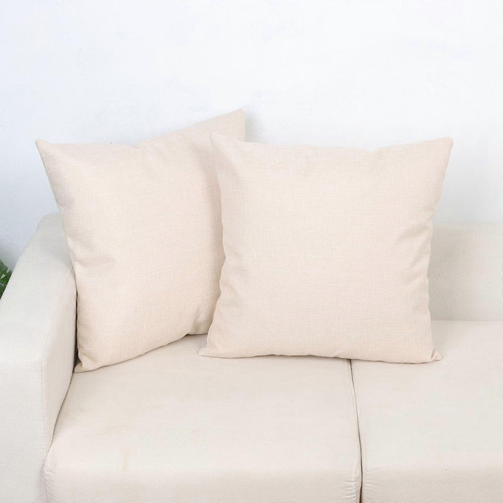 Luxury 2x Pillowcase Linen Soft Extra Large Fit Pillow Box Solid Color ...