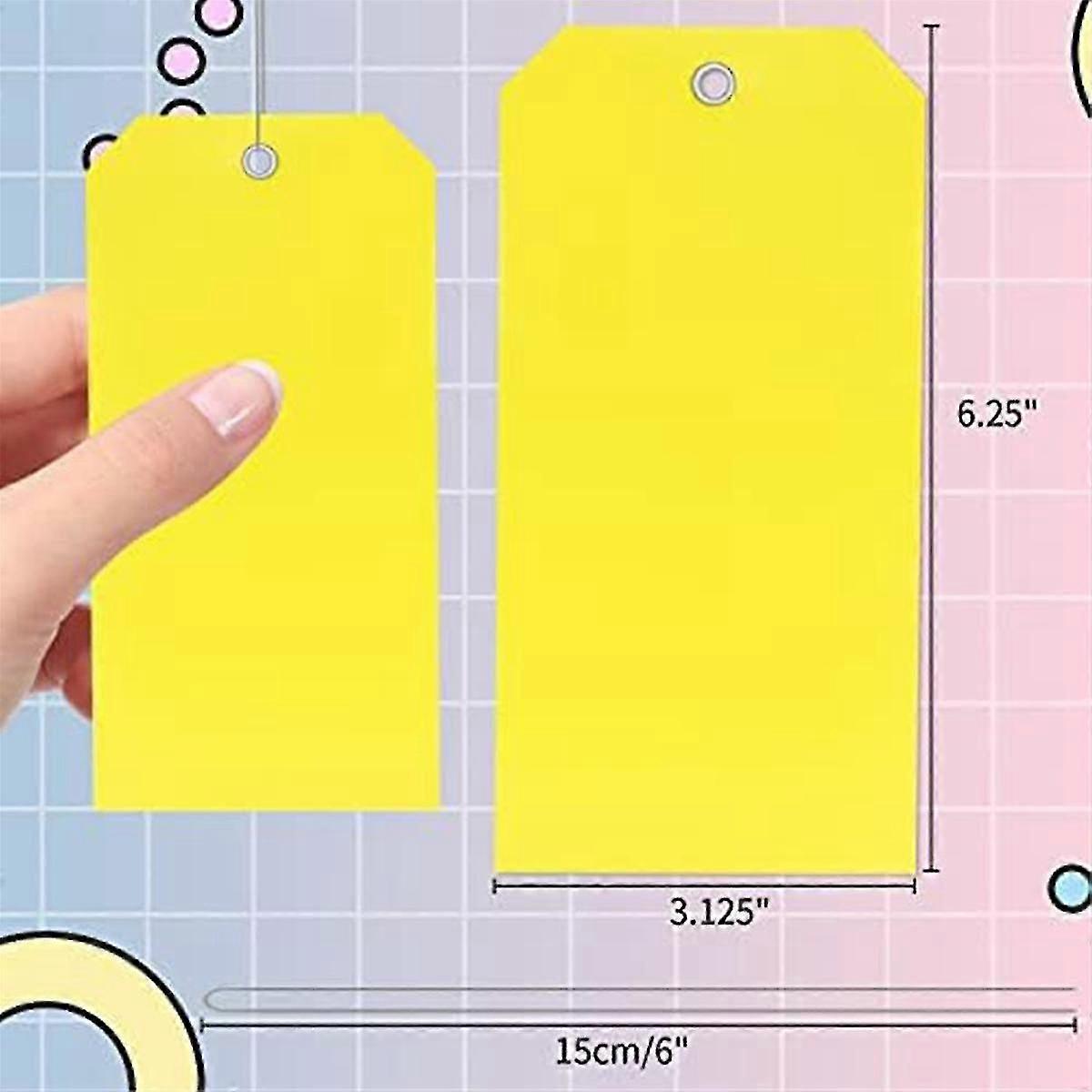 100pcs 15.9cmx7.9cmplastic Shipping Labels With Wire Durable Writable ...