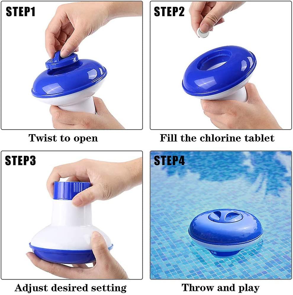Floating Dispenser Chlorine Tablets Hot Tub Swimming Pool Spa, Floating ...