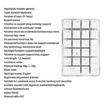 Mechanical Numeric Keypad Gateron Brown Switch Wired Gaming Keypad ...