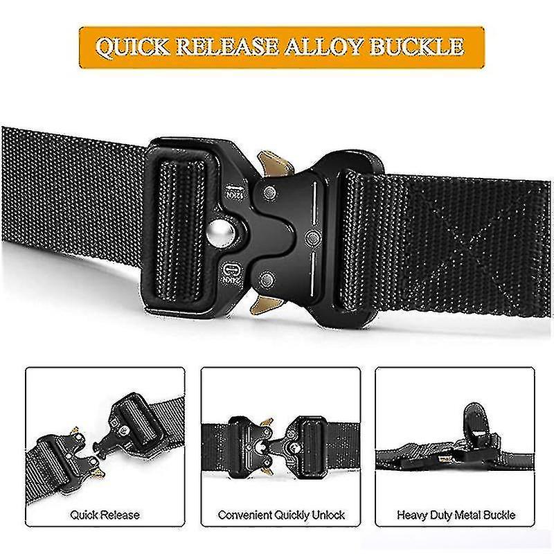 Starlight-men's Tactical Belt, Military Belt With Metal Quick Release ...