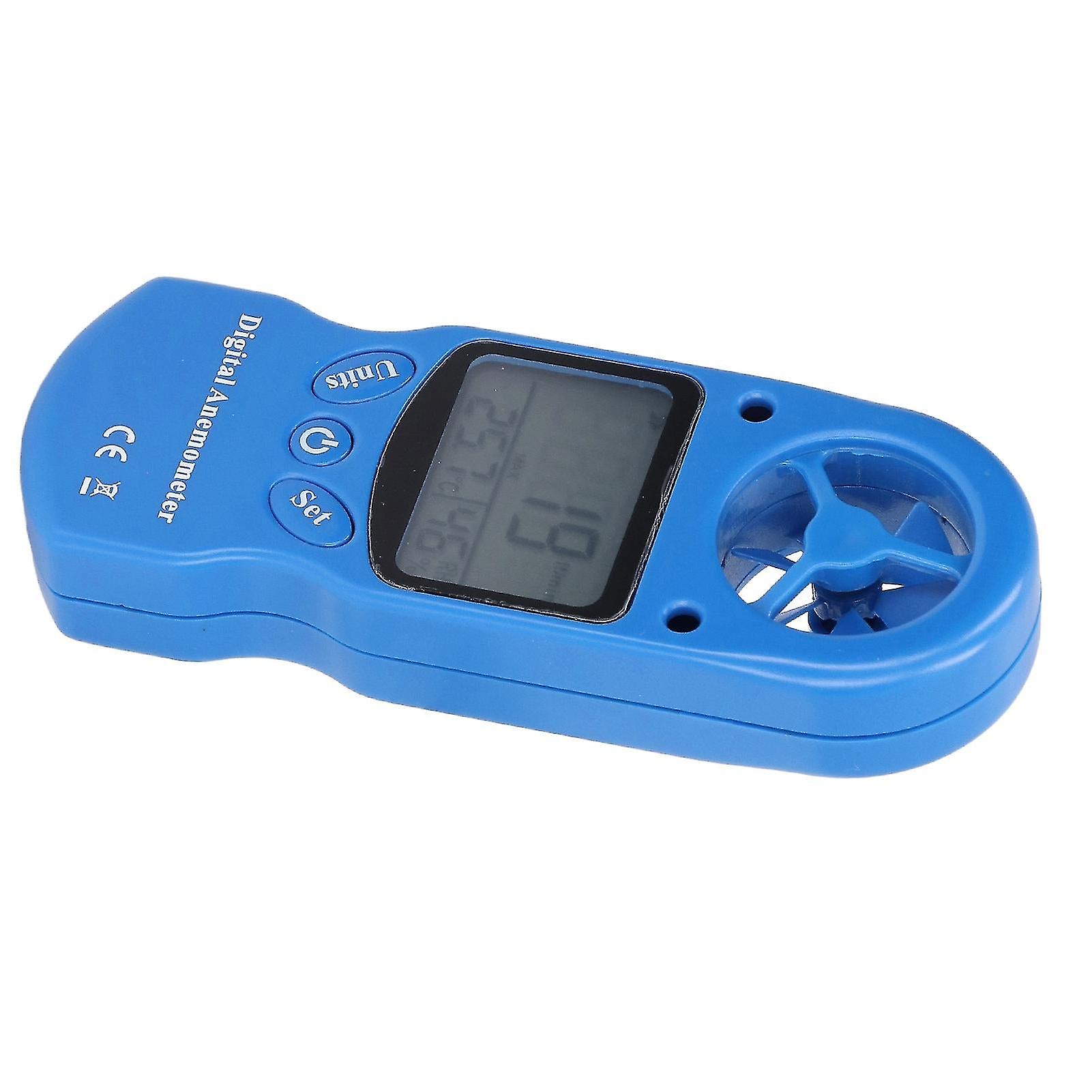 3V Digital Anemometer Multipurpose Handheld Wind Speed Meter Blue ...