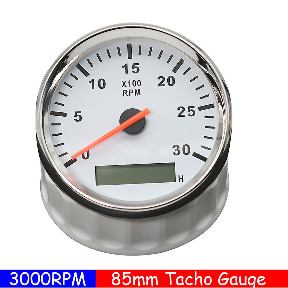 3000rpm Meter Tachometer 85mm Gasoline Diesel Engine Tacho Gauge With ...