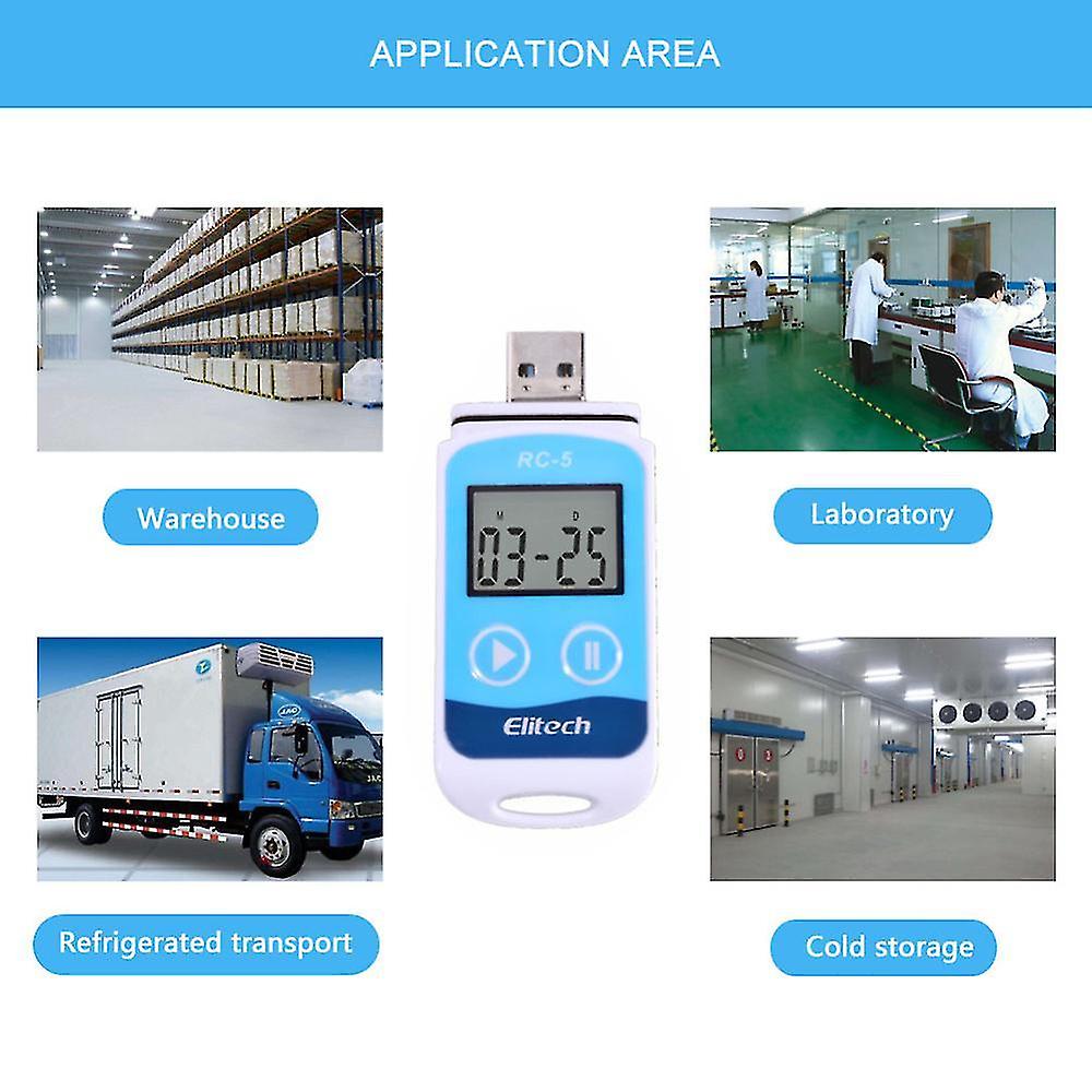 Rc-5 High-precision Digital Usb Temperature Data Logger for Warehouse ...