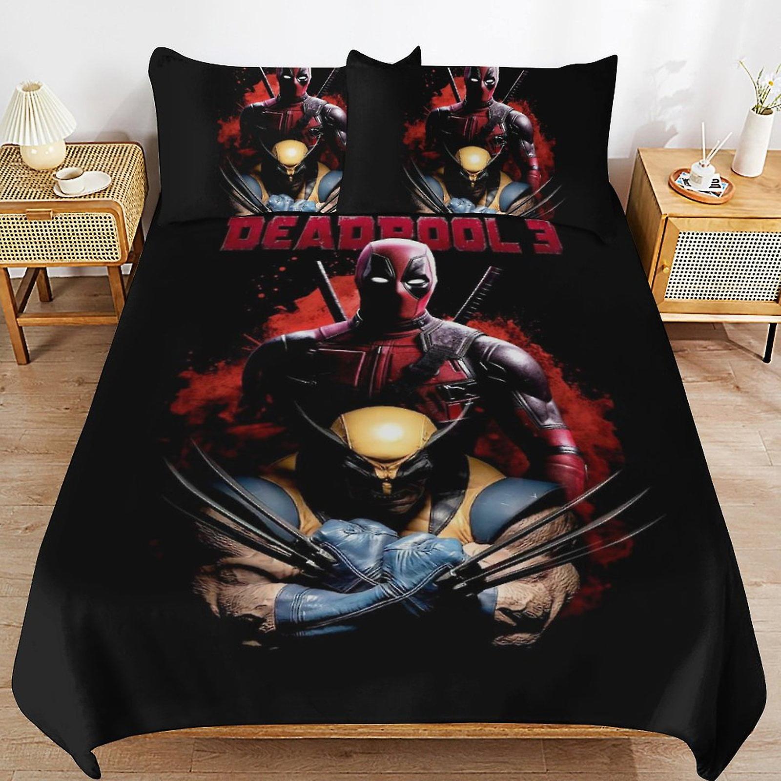 Deadpool Bedding Sets Cute Bed Cover Anime Cartoon 3D Printed ...