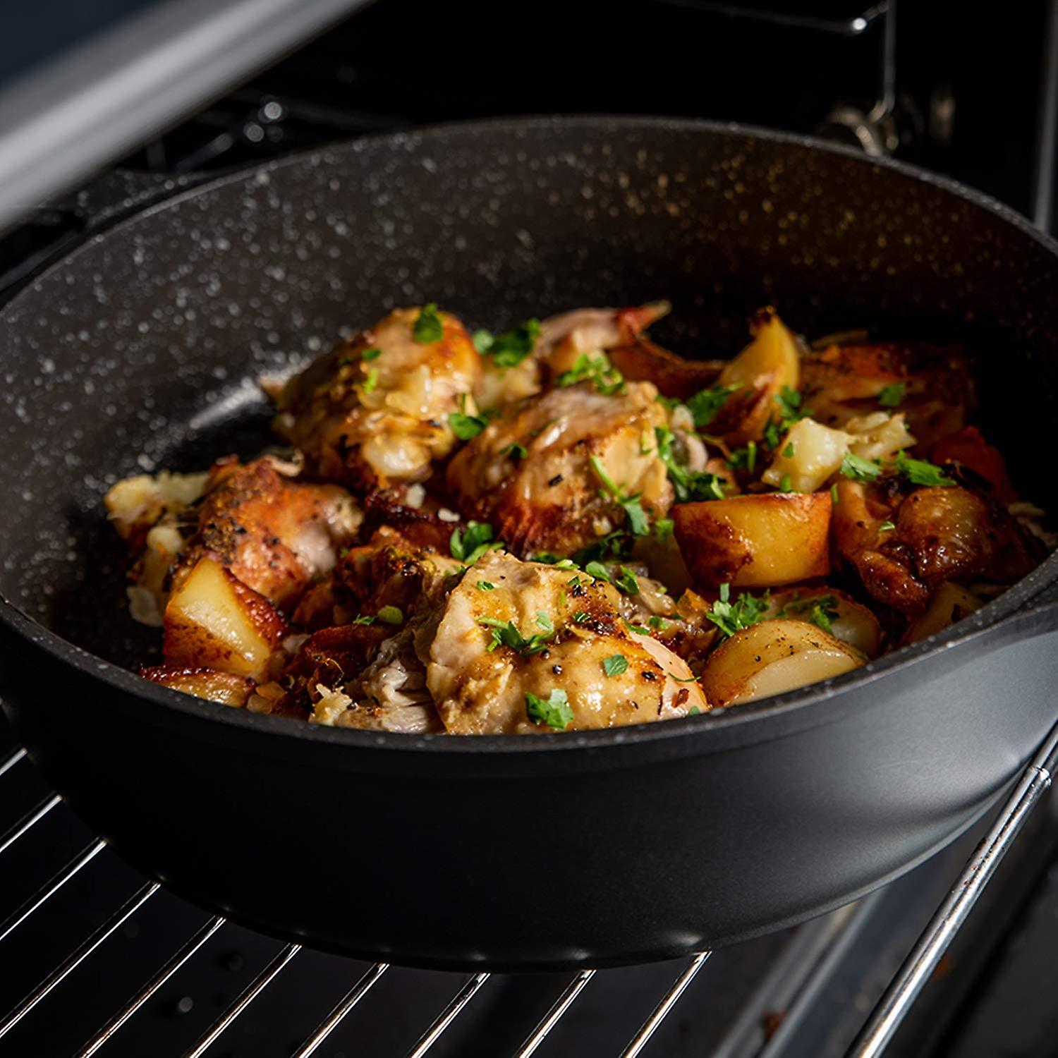 food appeal Black Marble deep roast pot, cooking pot, induction pot ...