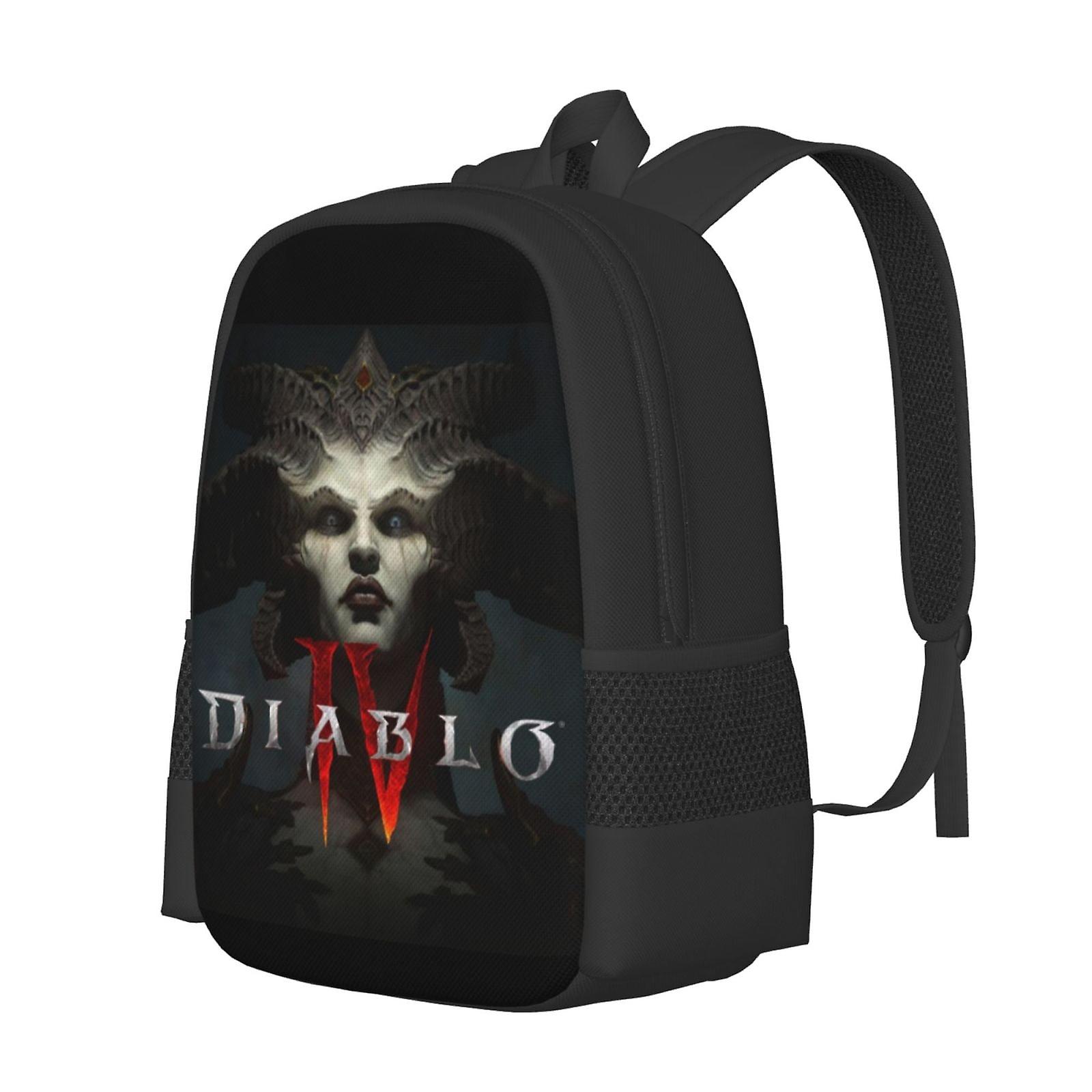 Diablo Iv Backpack,3d Print Laptop Backpack Lightweight Casual Daypack ...