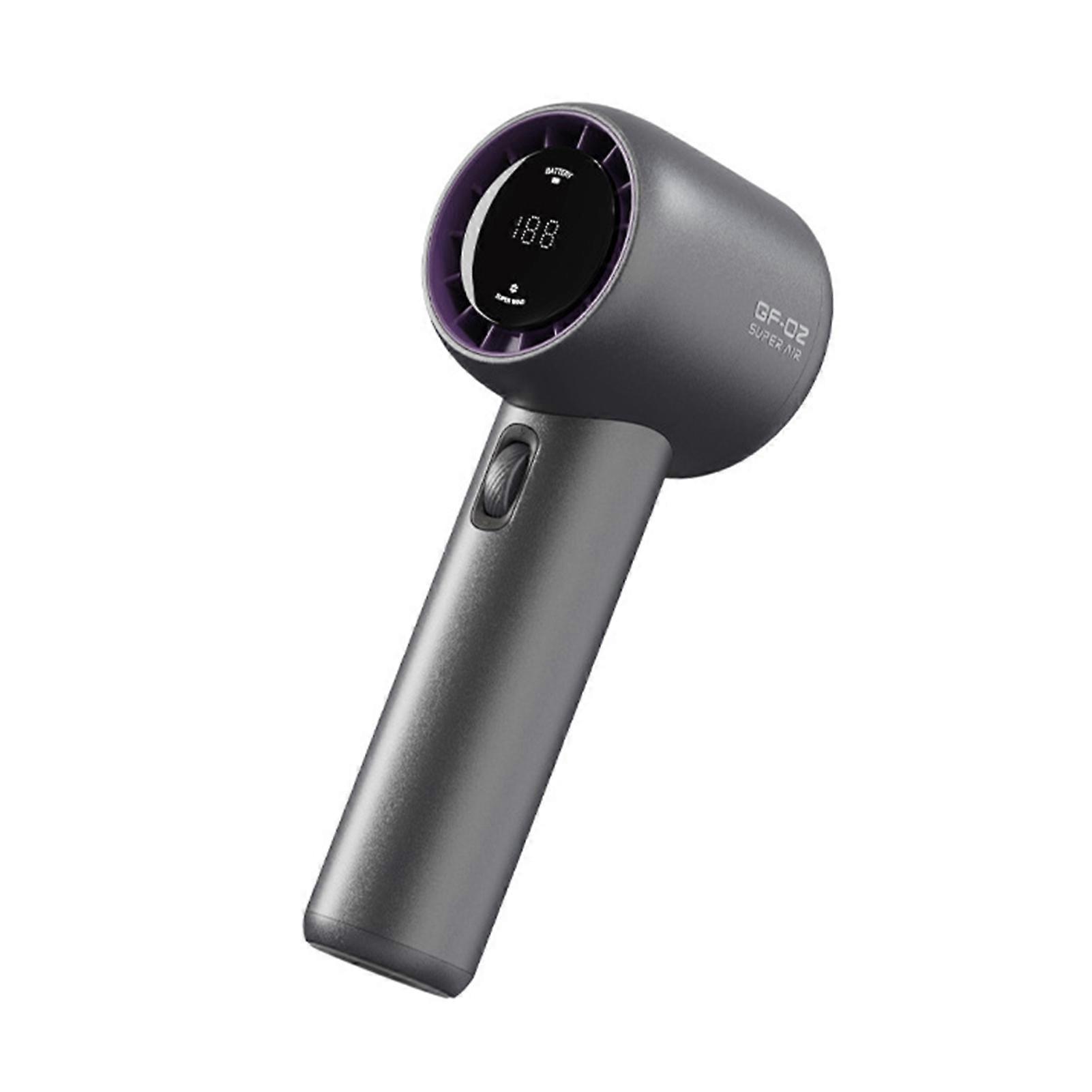 Portable Handheld Fan Adjustable Turbo Mini Fan Digital Display Battery ...