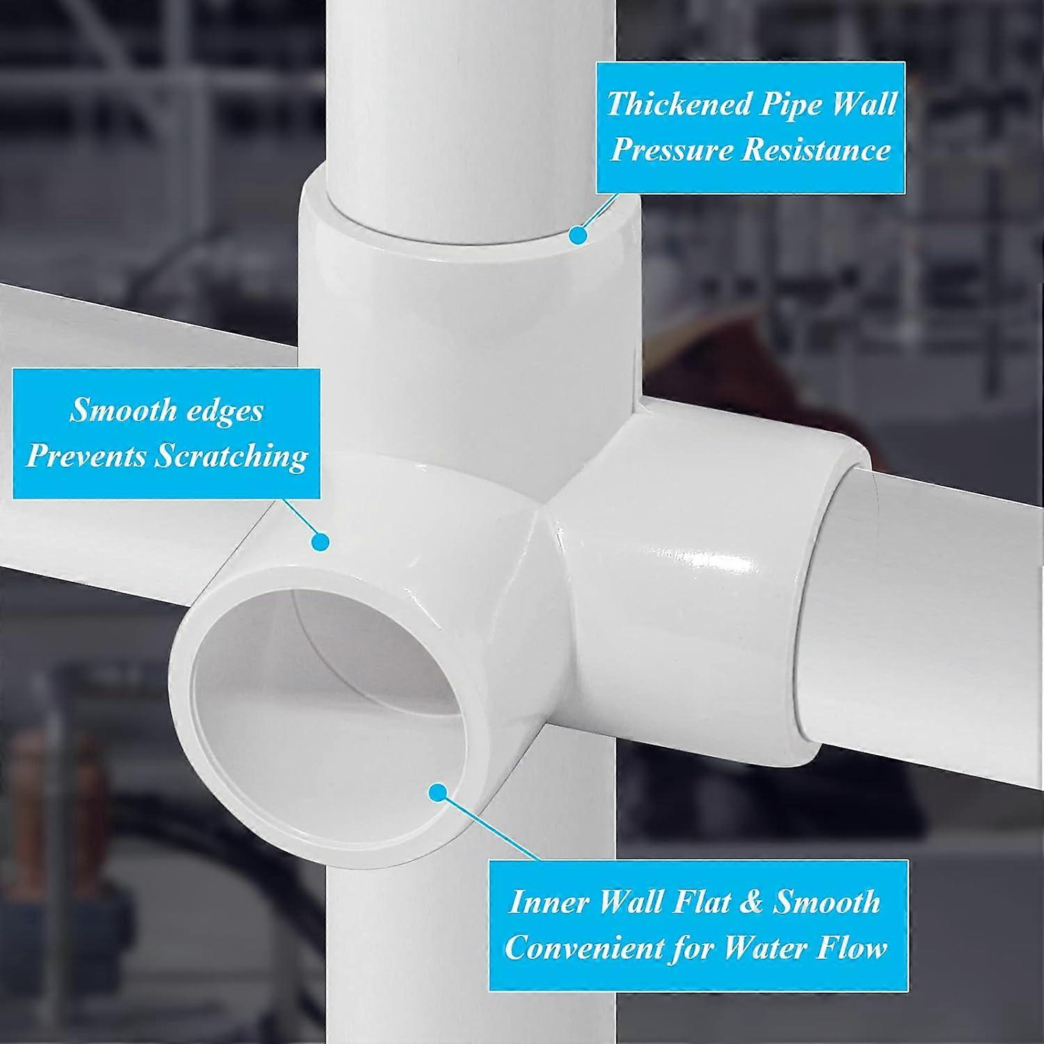 Raccordi in PVC a 3 vie, gomito in PVC da 3/4 "raccordi per mobili in PVC a 90 gradi angolo in ...