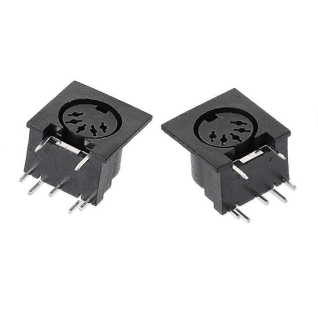 10 Pcs/set Pcb Panel Mount Female Connector Din5 Din 5-pin Jack Ds-5-01 ...