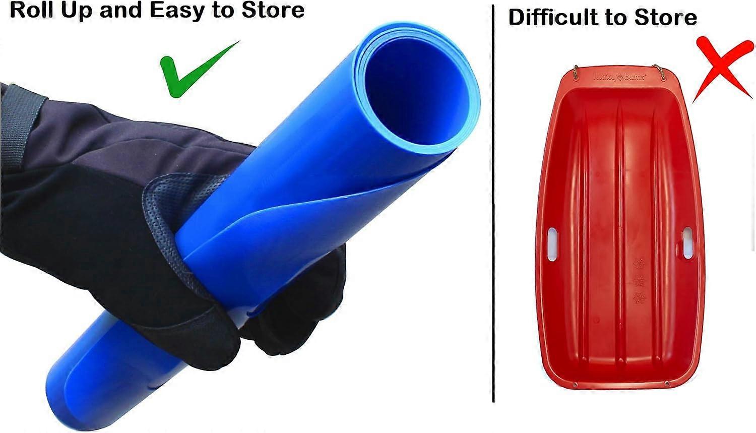 Snow Sledge Toboggans Sleigh Sled, Heavy Duty Plastic, Snow Ice Play ...