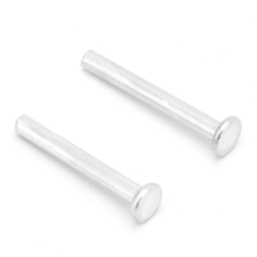 100 Pack Flat Head Solid Rivets M2.5 Kit, Aluminum Rivets Set Fastener ...