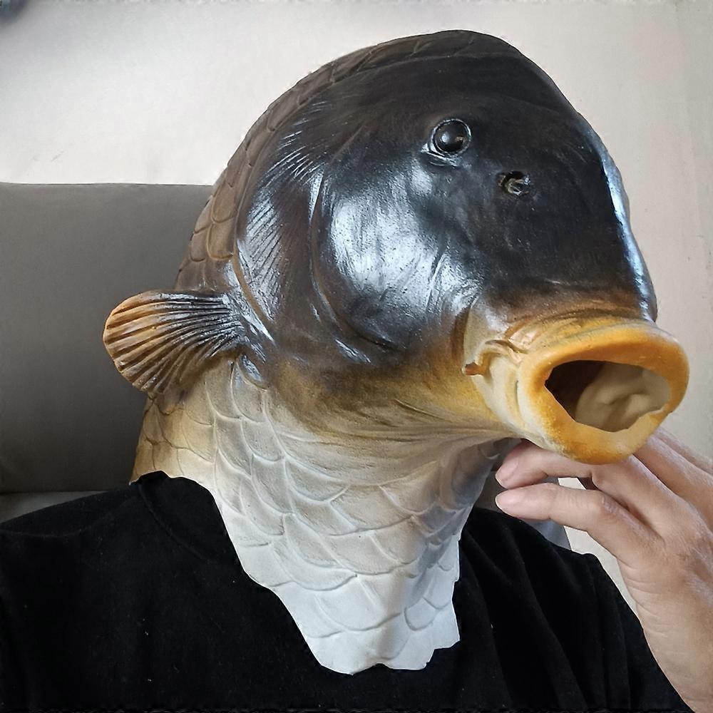 Animal Full Face Masks Halloween Party Costume Props Funny Green Fish ...