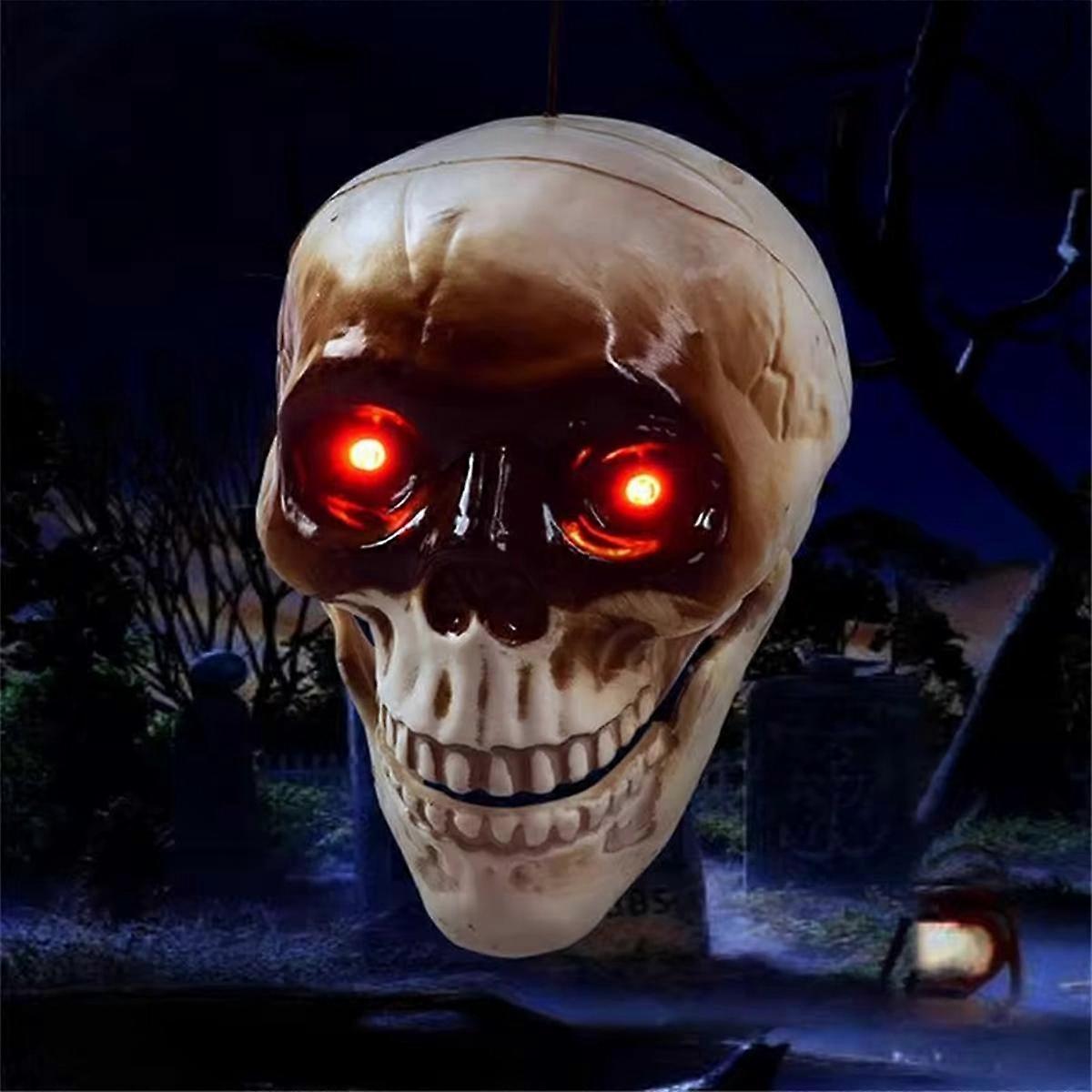 Spooky Skull Heads Halloween Decor Skull Heads with Motion Sensor ...