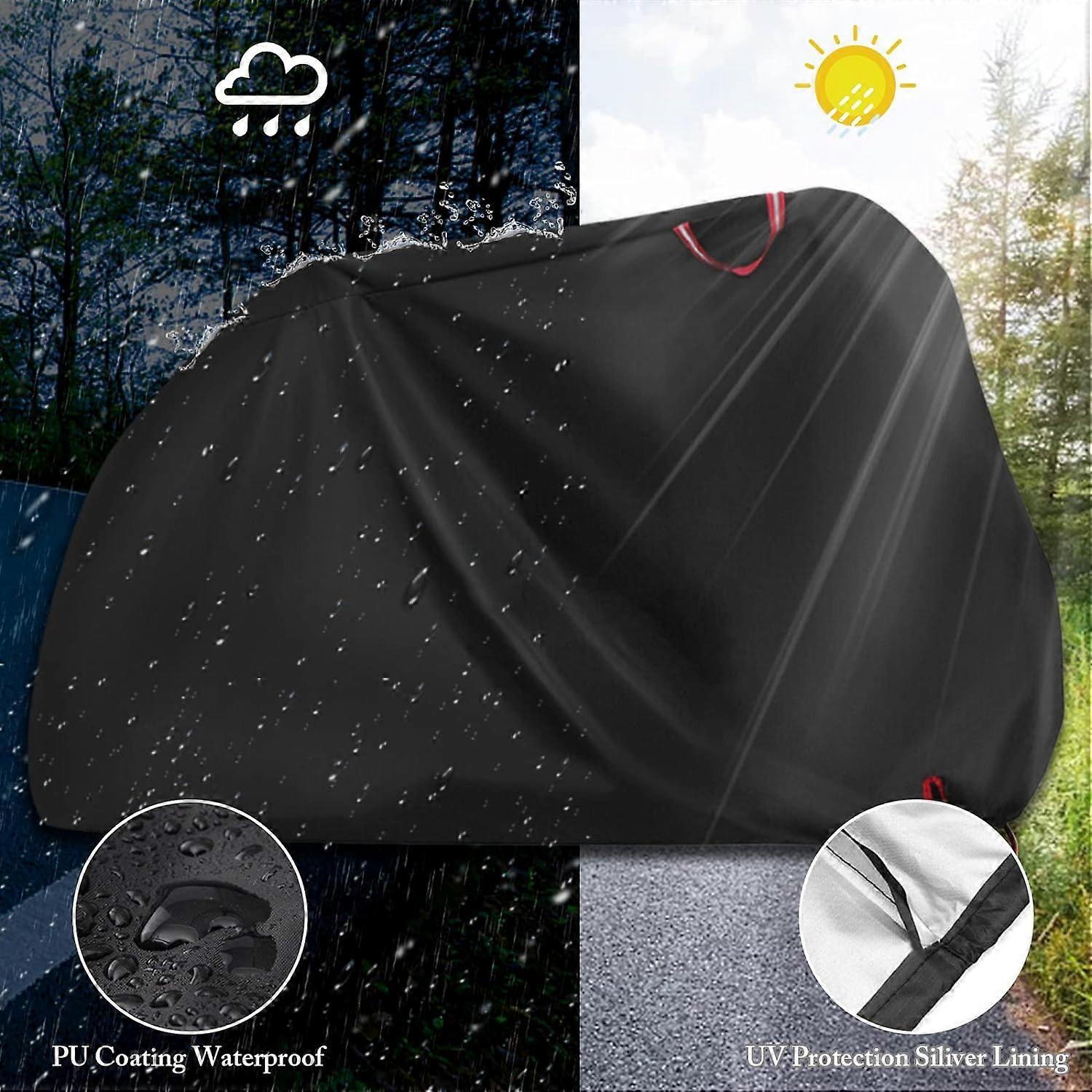 Waterproof Bike Cover Outdoor Protective Bike Cover Fits 1 or 2 Bikes ...