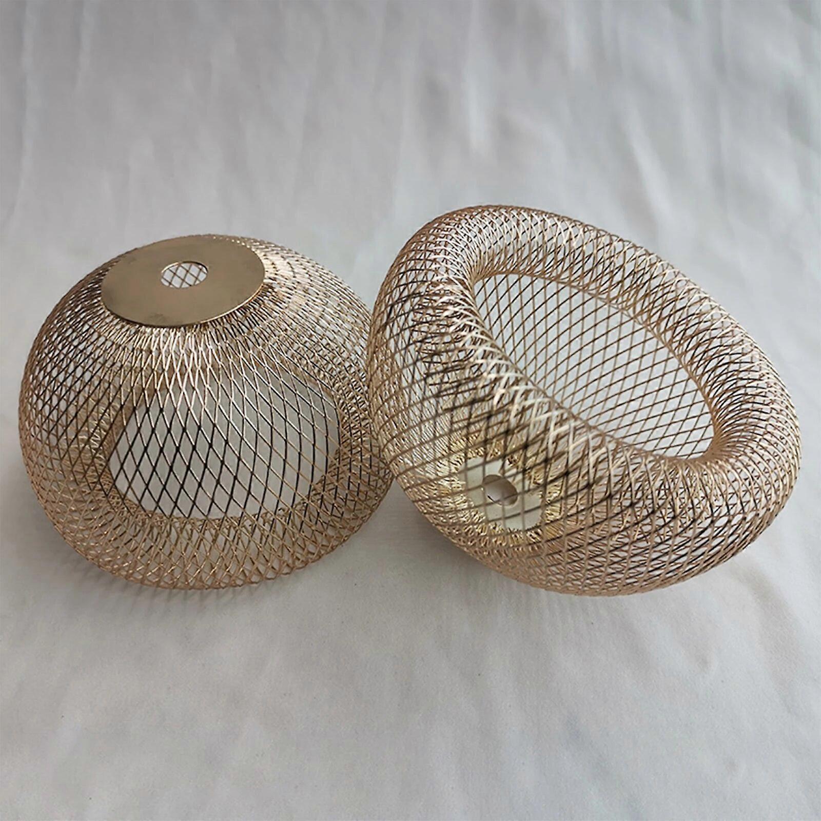 Iron Wire lampshade Metal Cage Light Cover Ceiling Hanging Light Shades ...