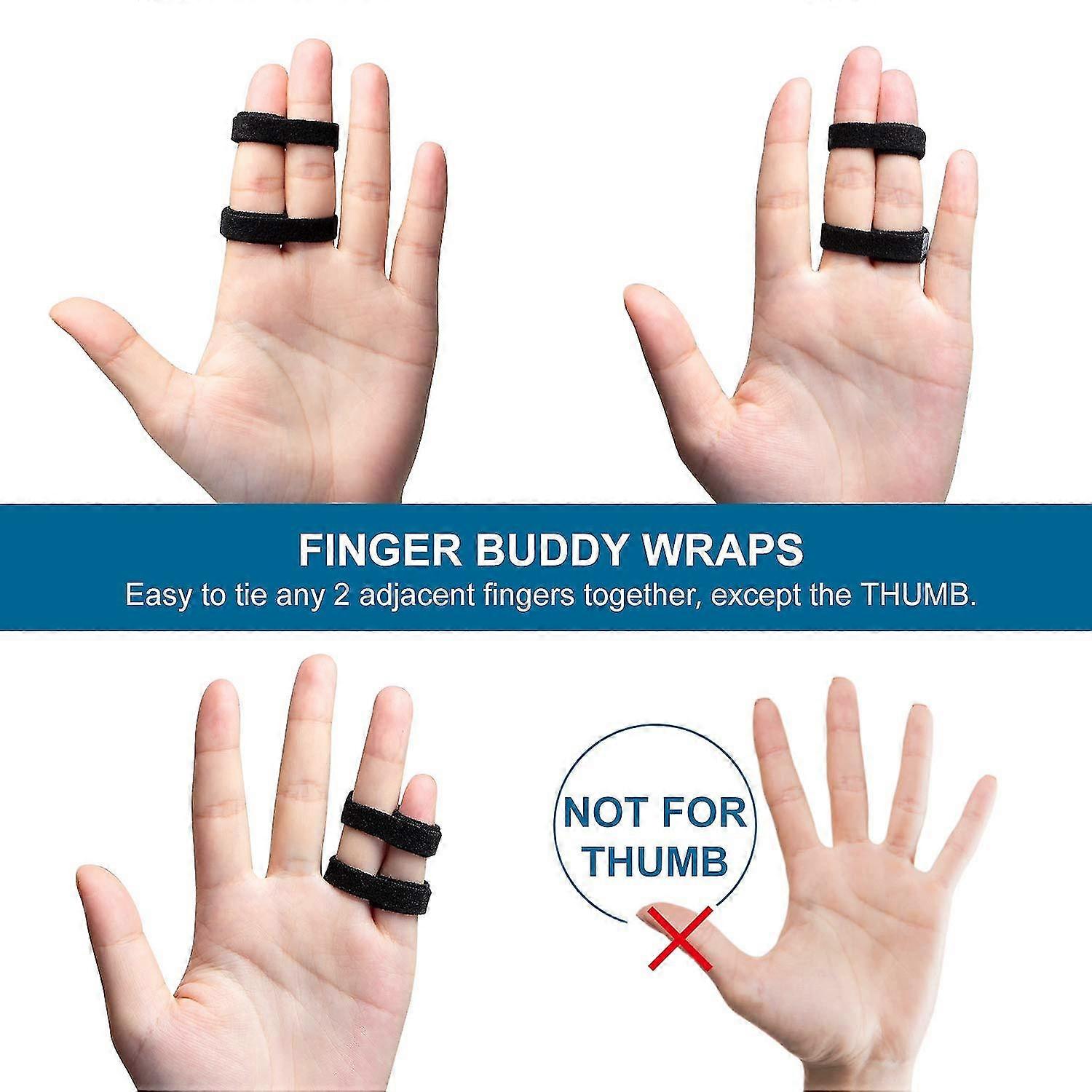 Finger Wraps, Pack Of 10 Finger Tapes For Broken, Sprained, Fractured ...