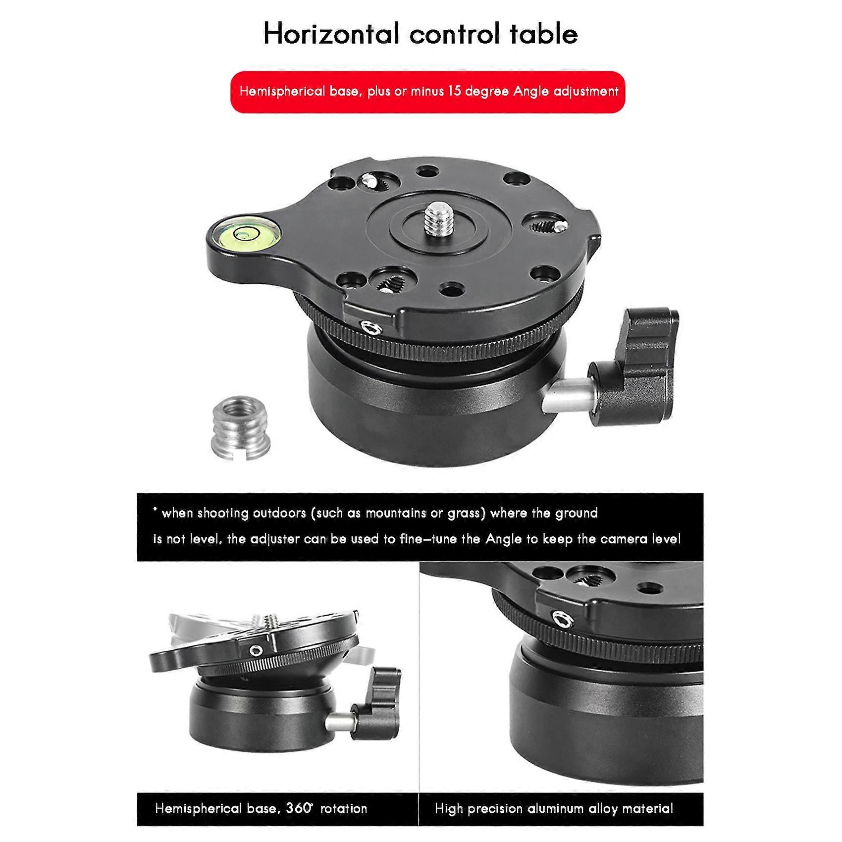 DY-60N Tripod Leveling Base Adjusting Plate with Bubble Level for DSLR ...