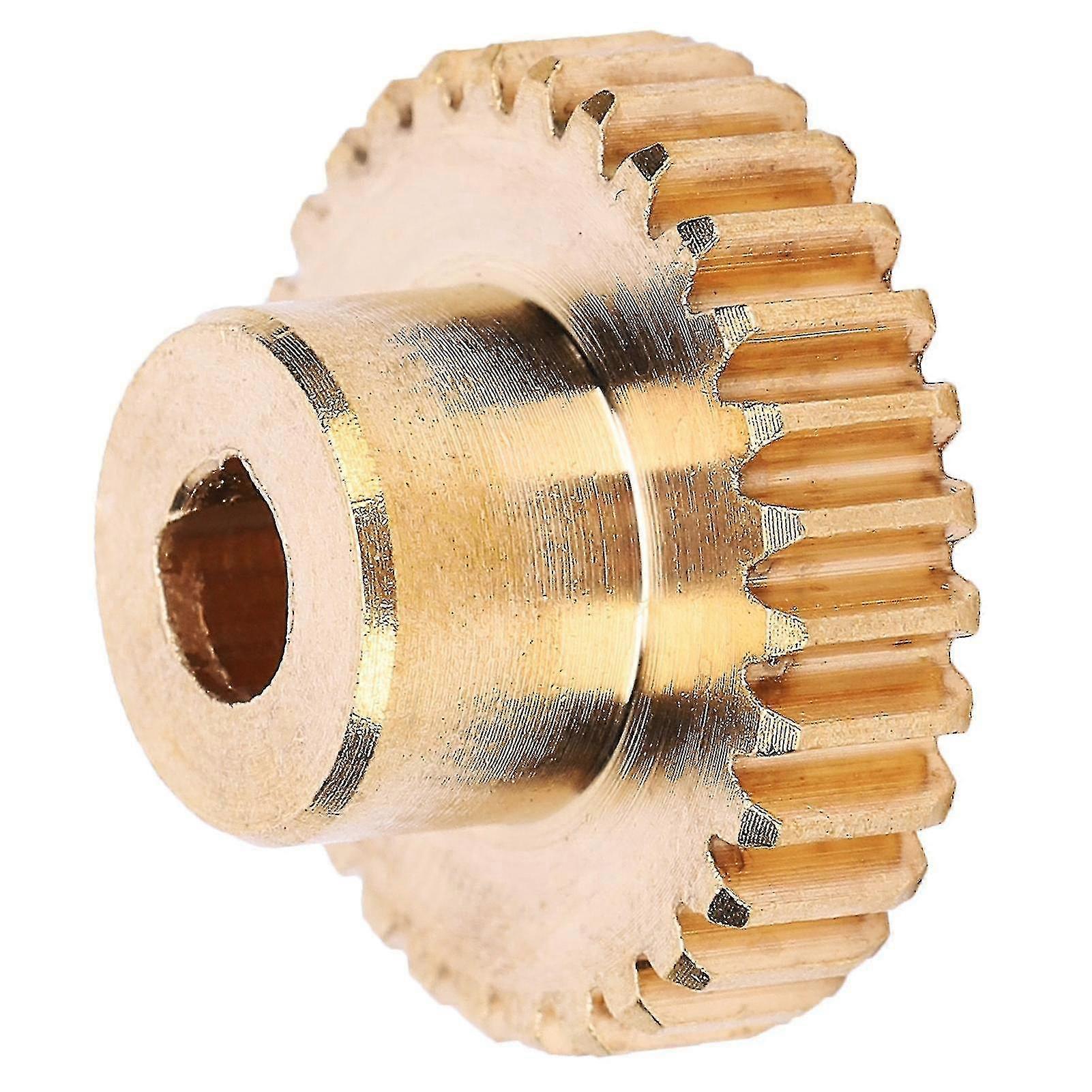 30 Tooth 0.8 Mod Brass Spur Gear - 6mm DBore Industrial Robot Parts ...