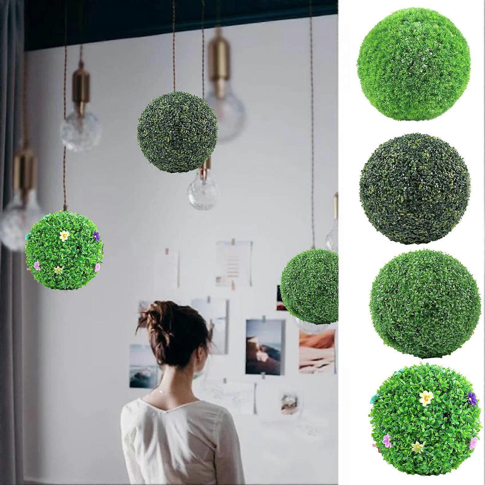 Artificial Plant Topiary Ball Decoration Faux Boxwood Ball UV Resistant ...