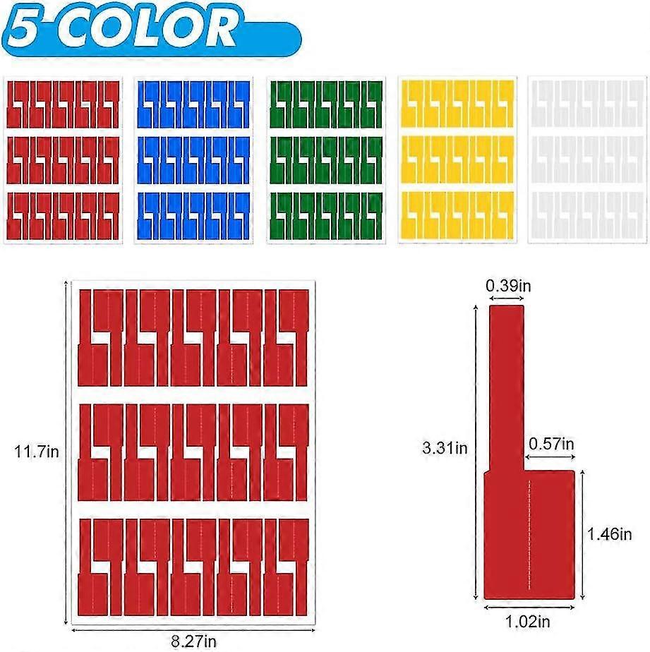 Cable Labels, 25 Sheets Cable Labels, Self-adhesive Cable Labels, Uv ...