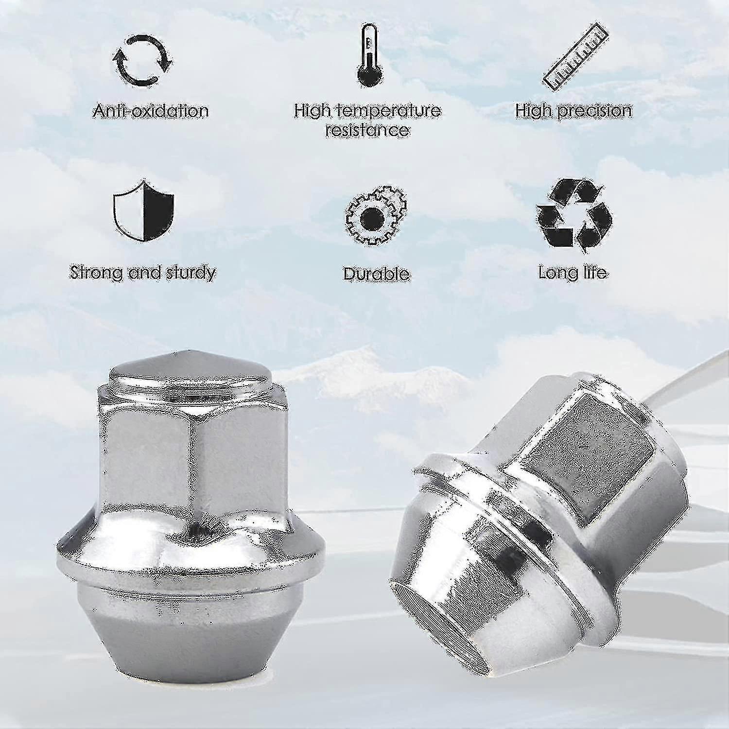 Alloy Wheel Nuts. M12 X 1.5, Taper, 19mm Hex Replacement For Ford Alloy ...