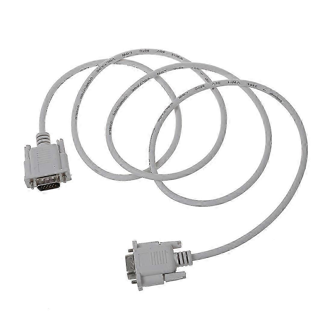 VGA DB15 Male To RS232 DB9 Pin Male Adapter Cable / Video Graphic Extension Cable (White, 1.4M ...