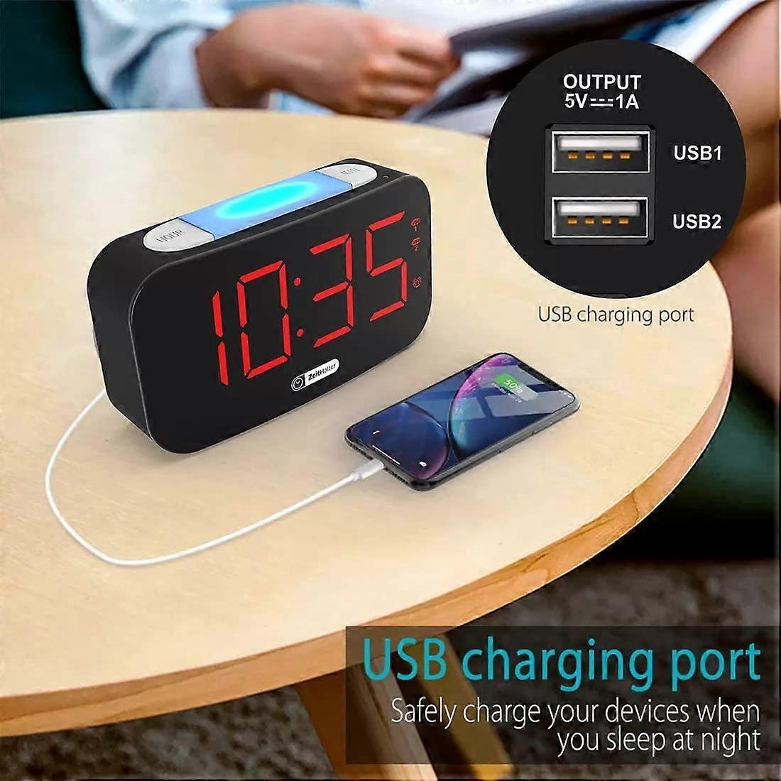 Loud Alarm Clock for Heavy Sleepers,Vibration, Auto Brightness, 7 Night ...