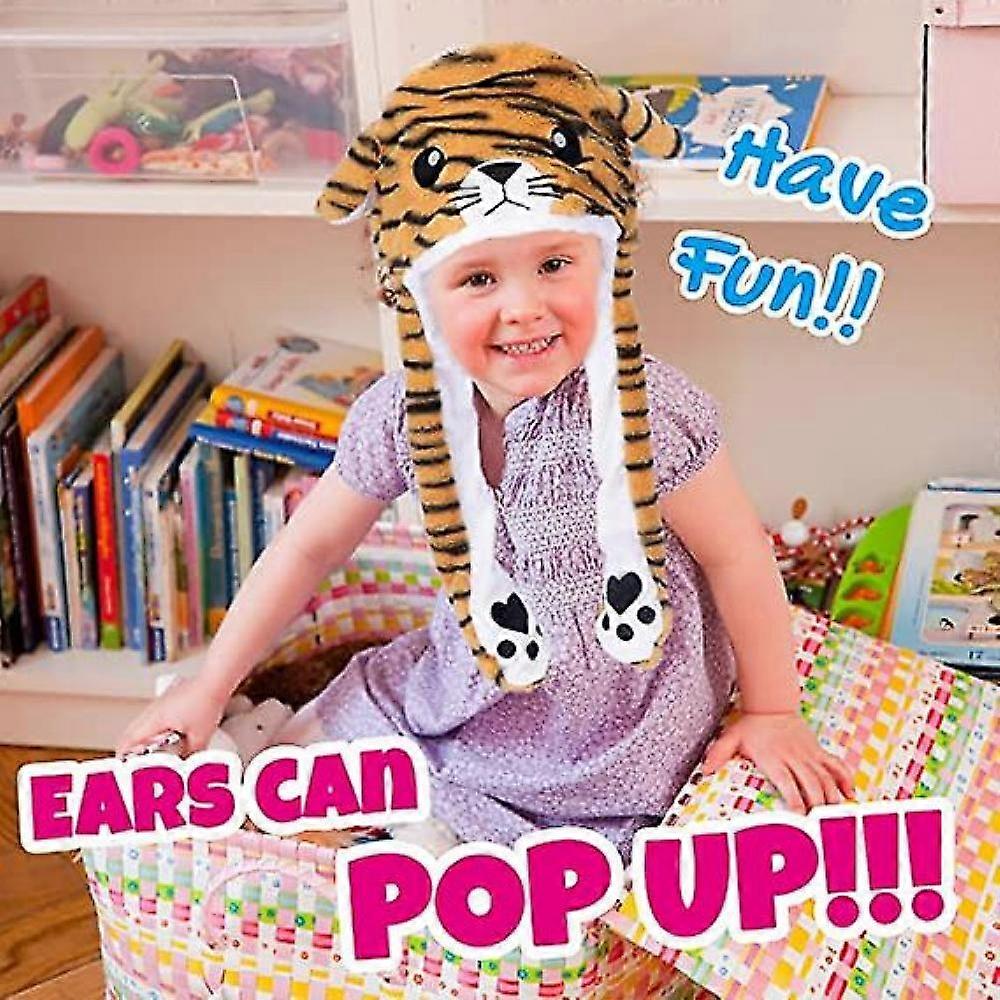 Animal Hat Plush Ears Moving Jumping Dress Up Cosplay Party for Kids ...