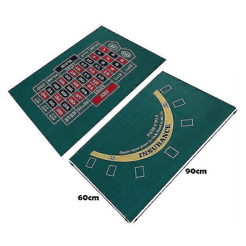 Tabletop Casino Felt Layout - Double-sided Poker Game Mat For Texas ...