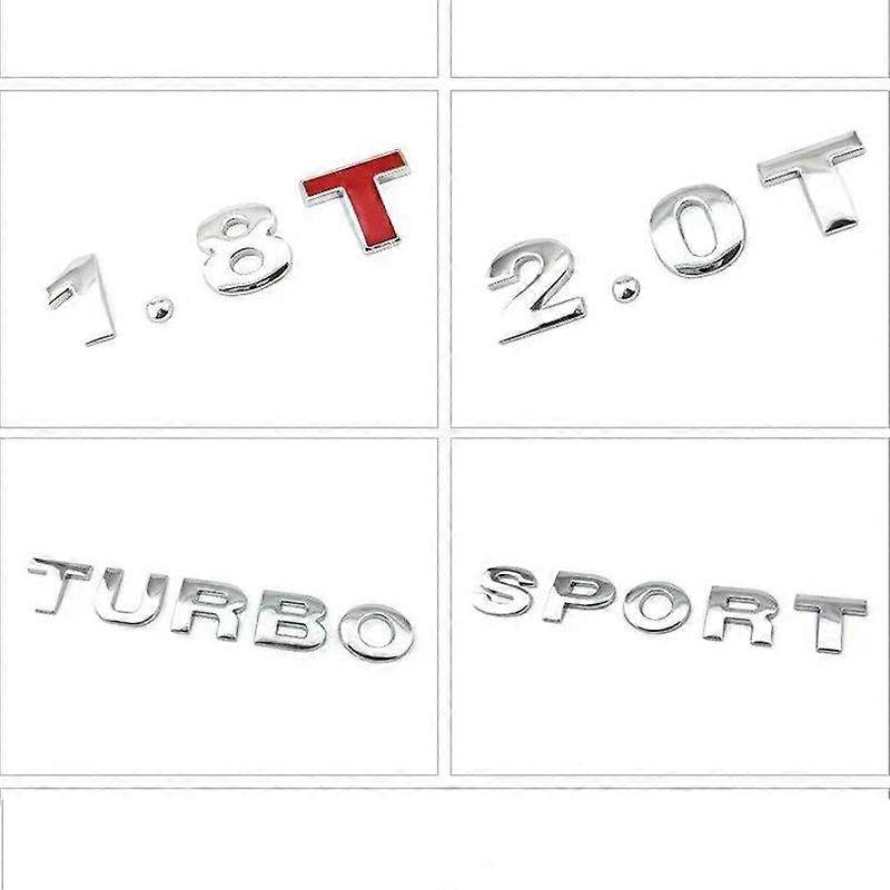 3D Metal 45mm 25mm Car Letters Alphabet Emblem Numbers Chrome Labeling ...