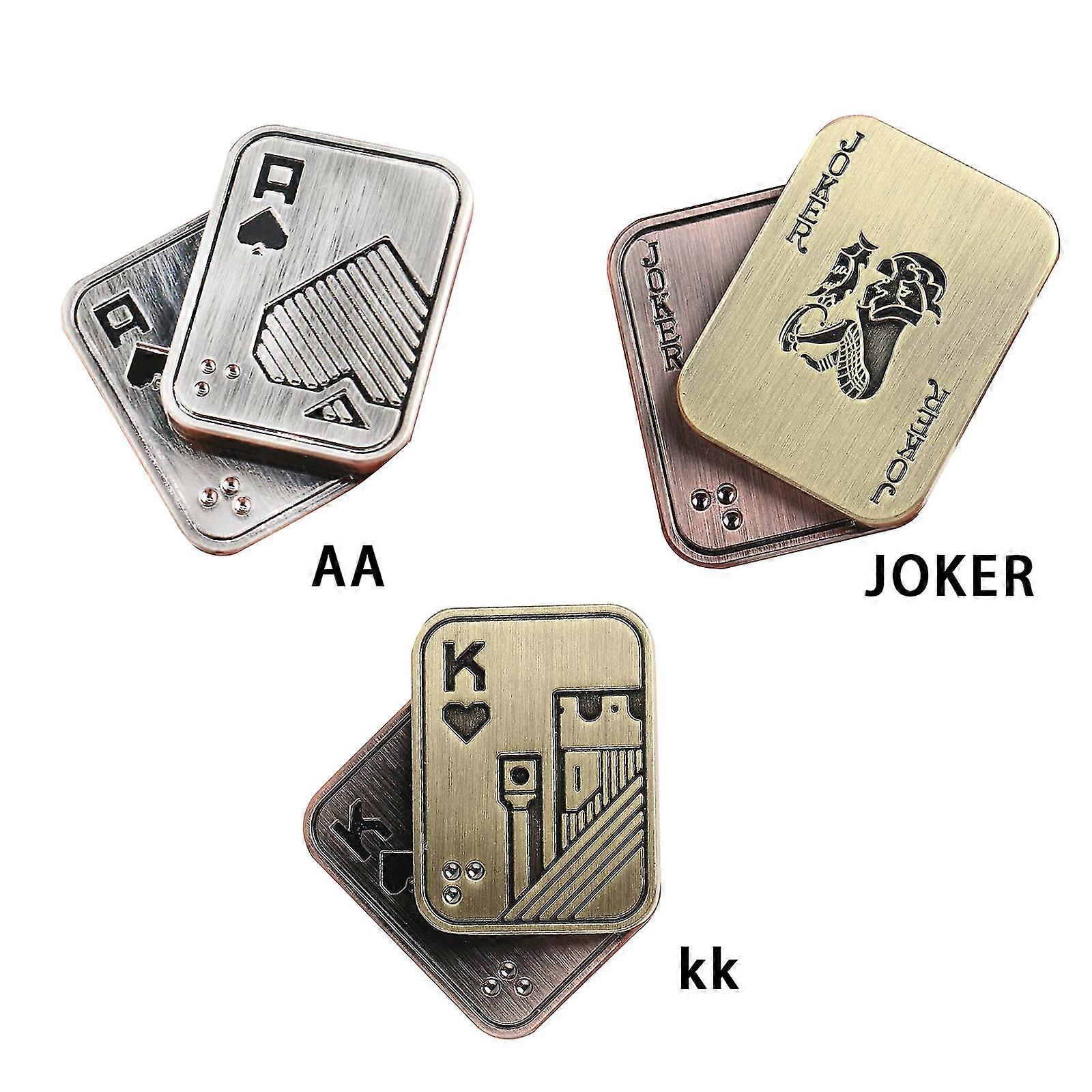 Poker Push Card Custom Magnetic Toys Office Desk Decompress Metal Mini ...